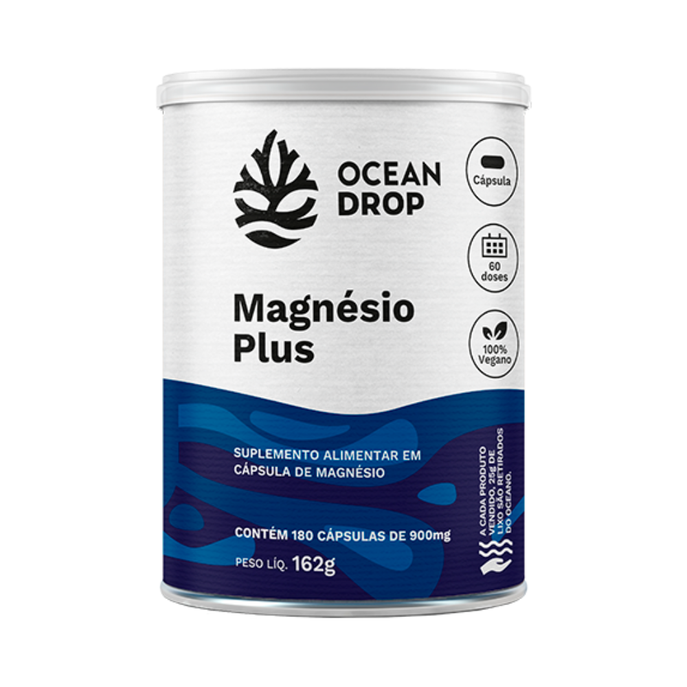 Magnésio Plus 180caps Ocean Drop - Nutrimil Nutrição
