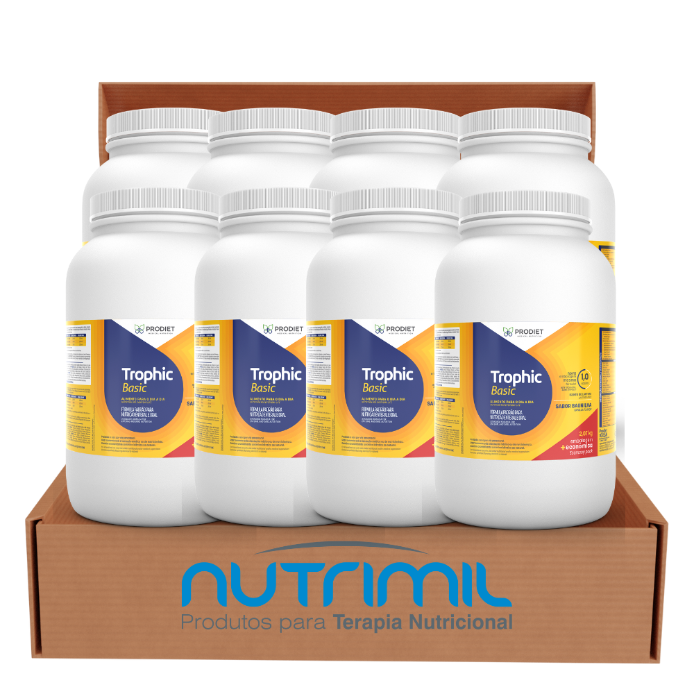 Trophic Basic Enteral 2,07kg Prodiet - Kit Com 8 Potes - Nutrimil Nutrição